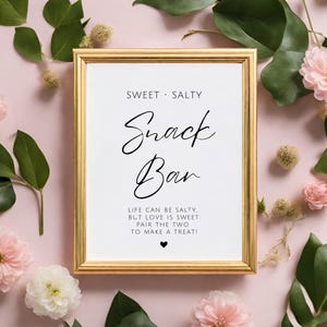 Sweet and Salty Snack Bar Sign, Life Can Be Salty but Love is Sweet ...