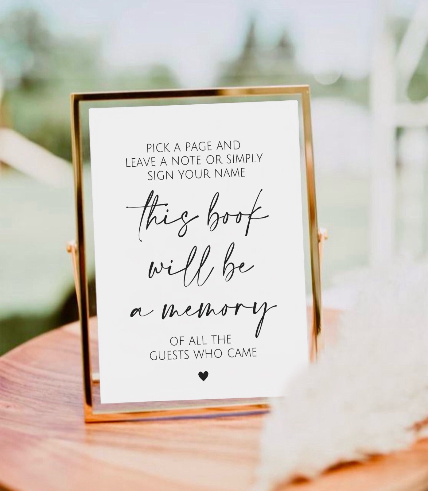 This Book Will Be A Memory Sign, Minimalist Baby Shower Memory Book ...