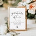 Generations of Love Sign, Minimalist Printable Wedding Table Sign,all ...