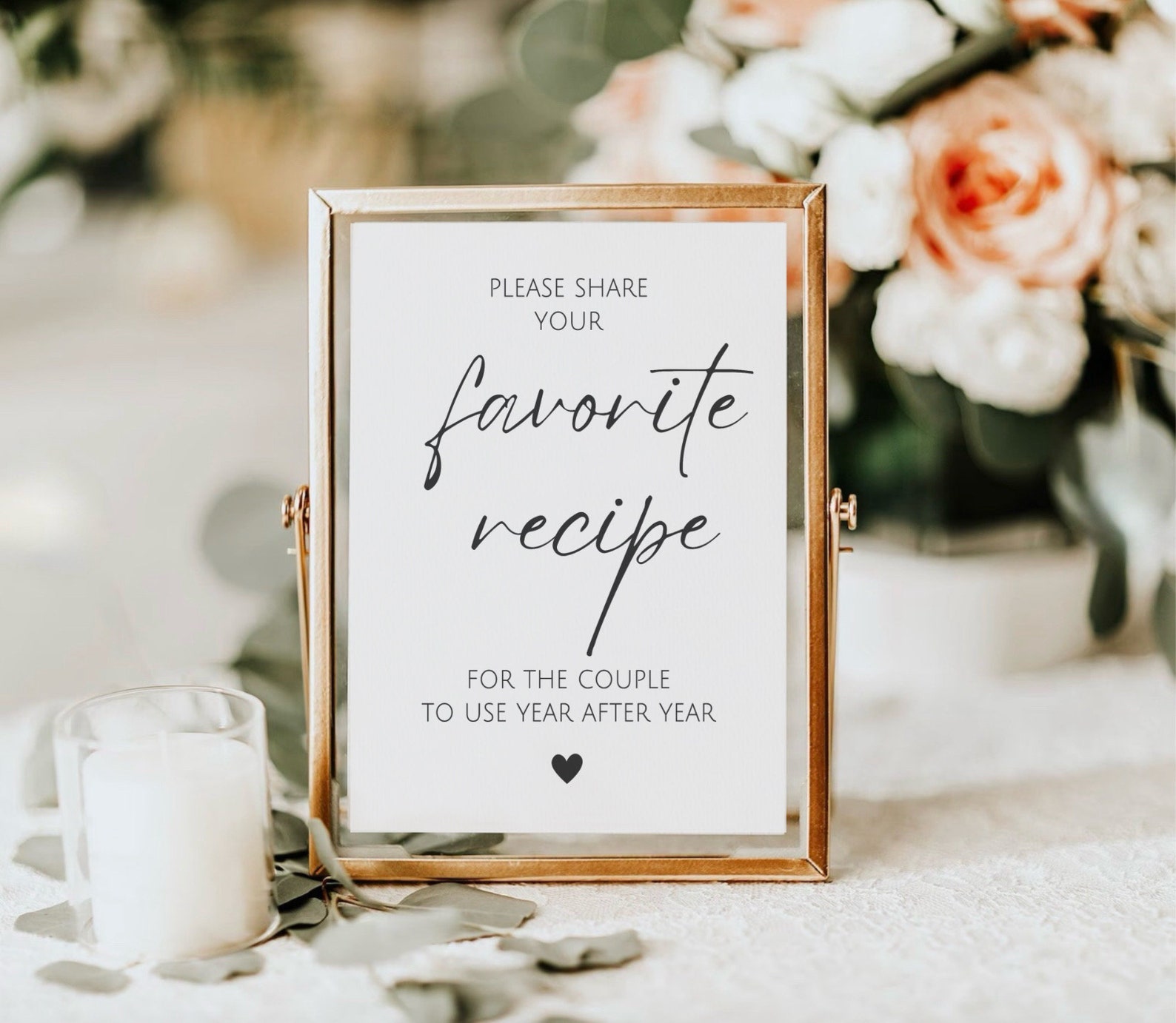 Please Share Your Favorite Recipe Sign, Place Recipe Card Here Sign ...