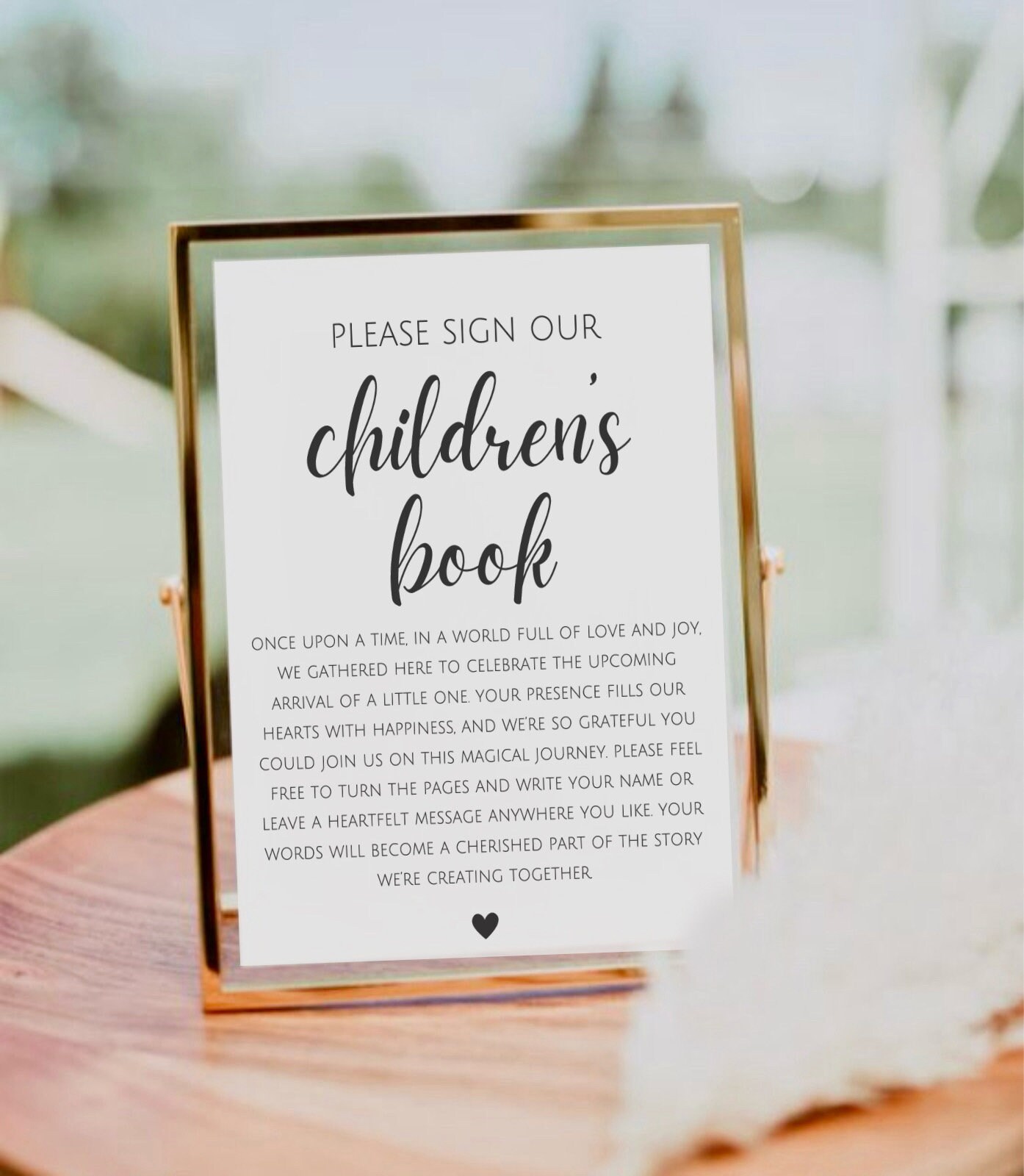Please Sign Our Childrens Book Sign, Baby Shower Guestbook Sign ...
