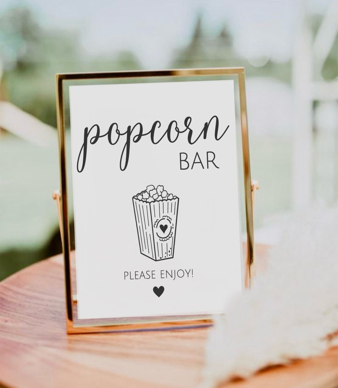 Popcorn Bar Sign,wedding Popcorn Sign, Popcorn Favors Wedding Signage ...