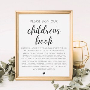 Please Sign Our Childrens Book Sign, Baby Shower Guestbook Sign ...