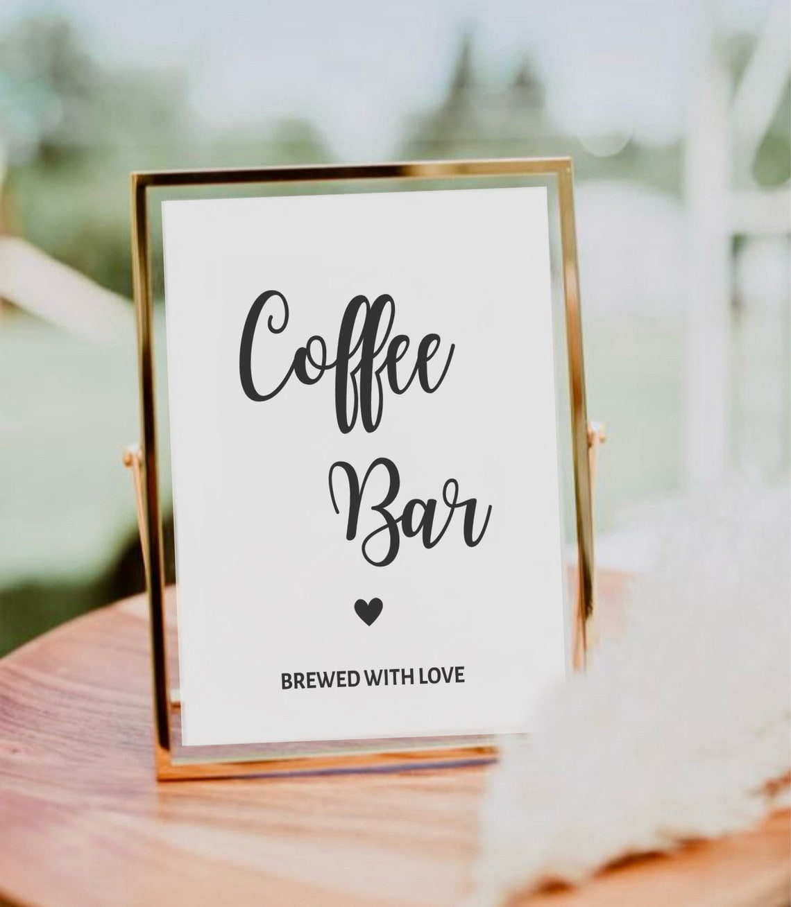 Coffee Bar Sign, Minimalist Coffee Bar Wedding Sign, Coffee Station ...