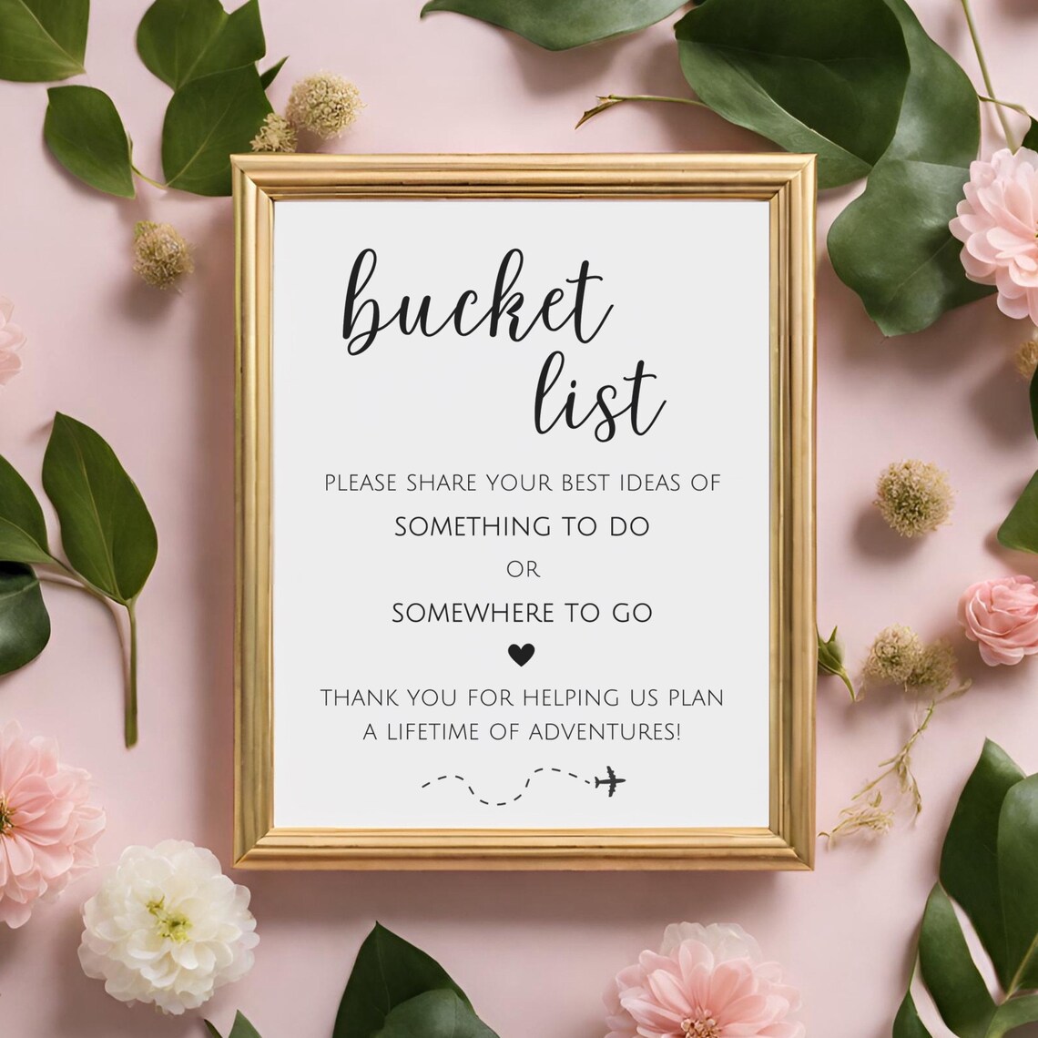 Bucket List Sign, Wedding Bucket List Sign, Bucket List Guestbook Sign ...