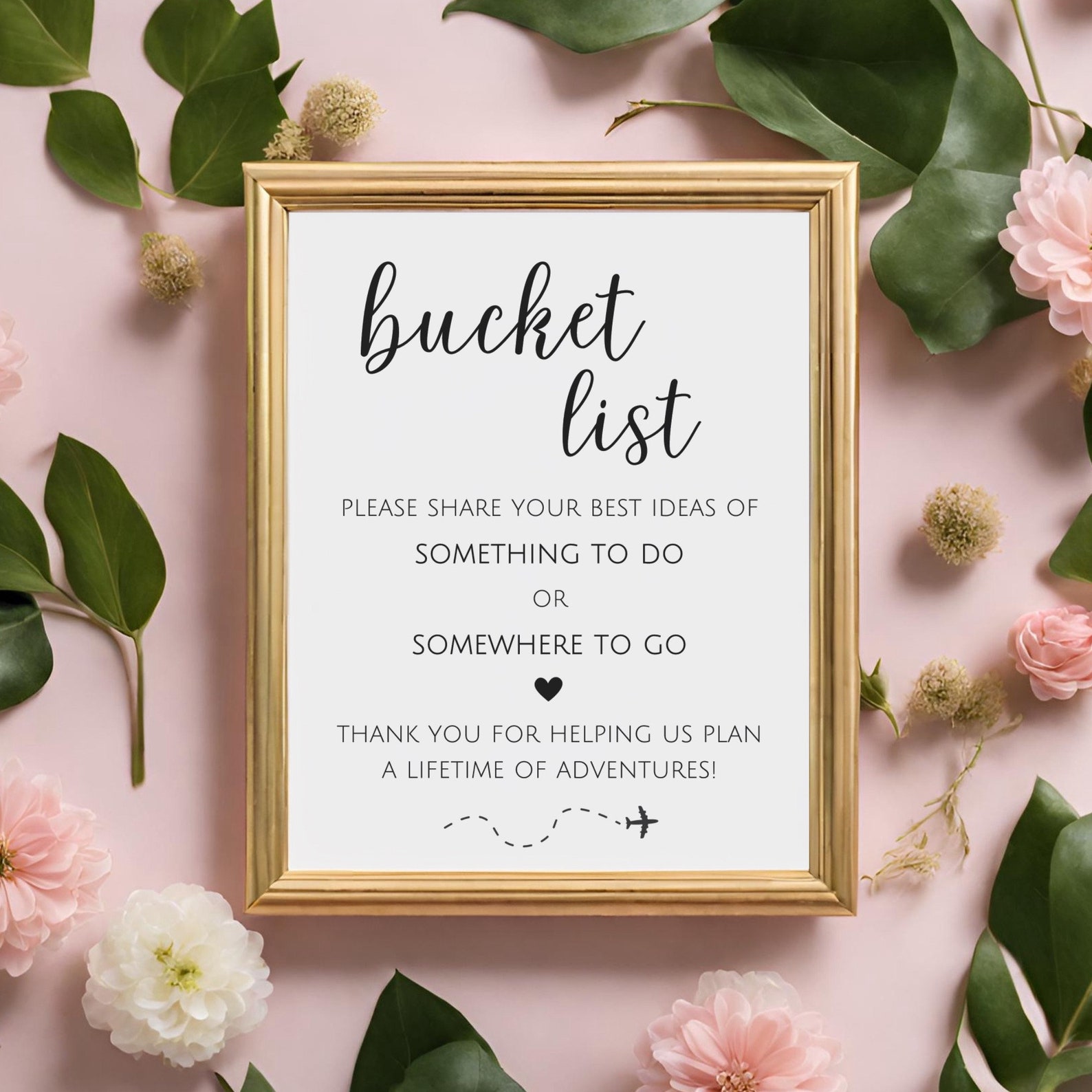 Bucket List Sign, Wedding Bucket List Sign, Bucket List Guestbook Sign ...