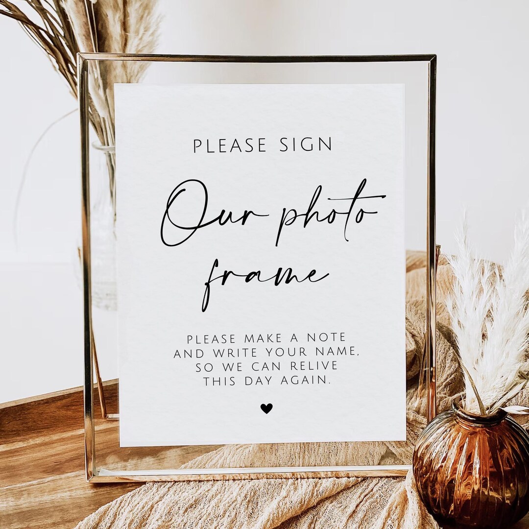 Please Sign Our Photo Frame, Wedding Guestbook, Printable Wedding Table ...