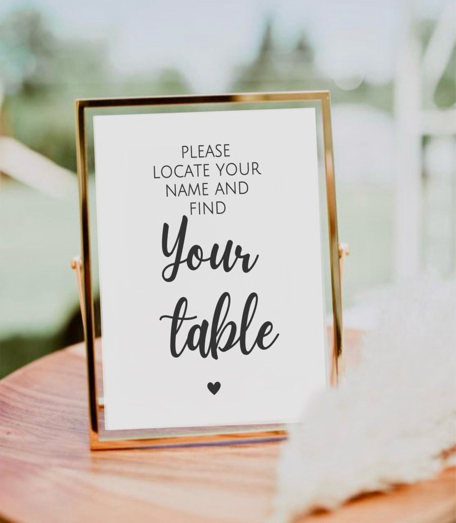 Find Your Table Sign, Please Find Your Seat, Locate Your Name, Place ...