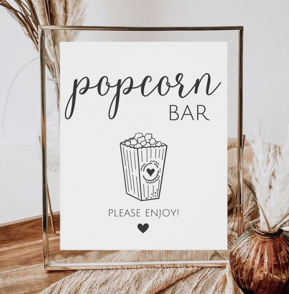 Popcorn Bar Sign,wedding Popcorn Sign, Popcorn Favors Wedding Signage ...