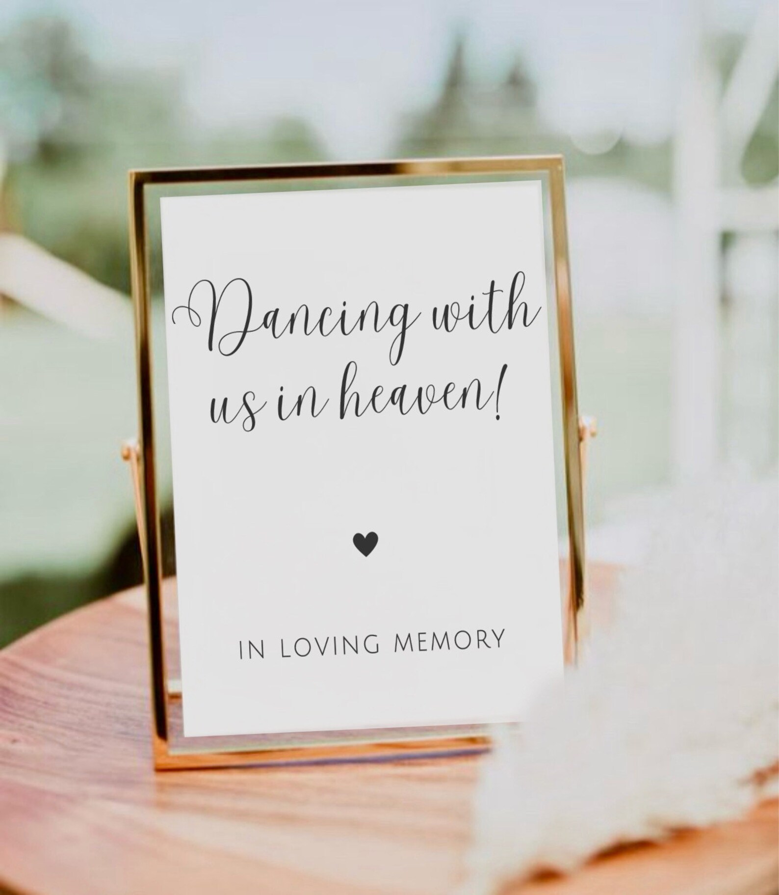 Dancing With Us in Heaven Sign, Wedding Memorial Sign, in Loving Memory ...