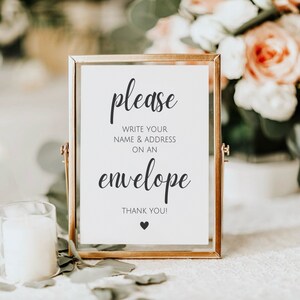 Please Write Your Name and Address on an Envelope Sign, Printable ...