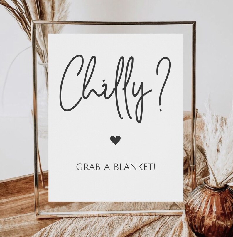 Minimalist Wedding Blanket Sign, Please Take A Blanket Sign, Printable ...