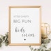 Little Guests Big Fun Sign, Kids Corner Sign, Wedding Kids Table Sign ...