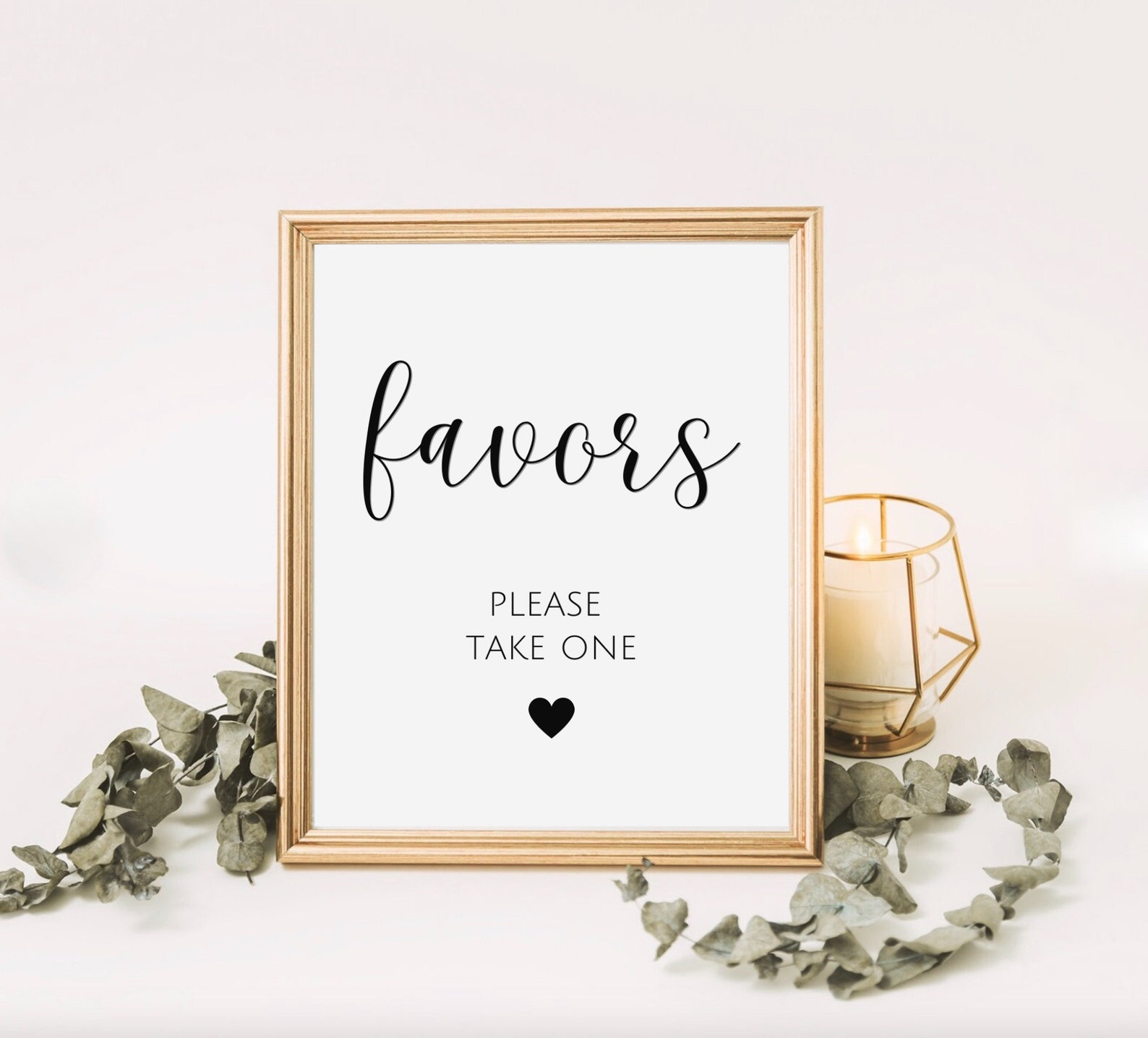 Minimalist Favors Sign Printable Modern Wedding Favor - Etsy