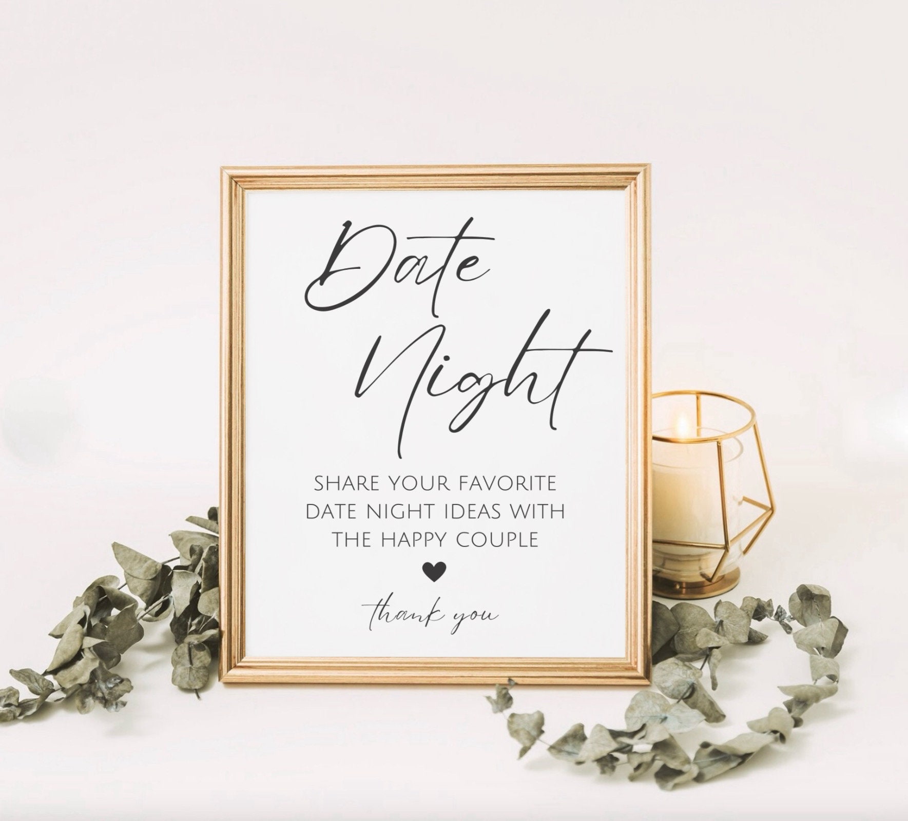 Date Night Sign, Wedding Date Jar Sign, Date Night Ideas Sign, Date Jar ...
