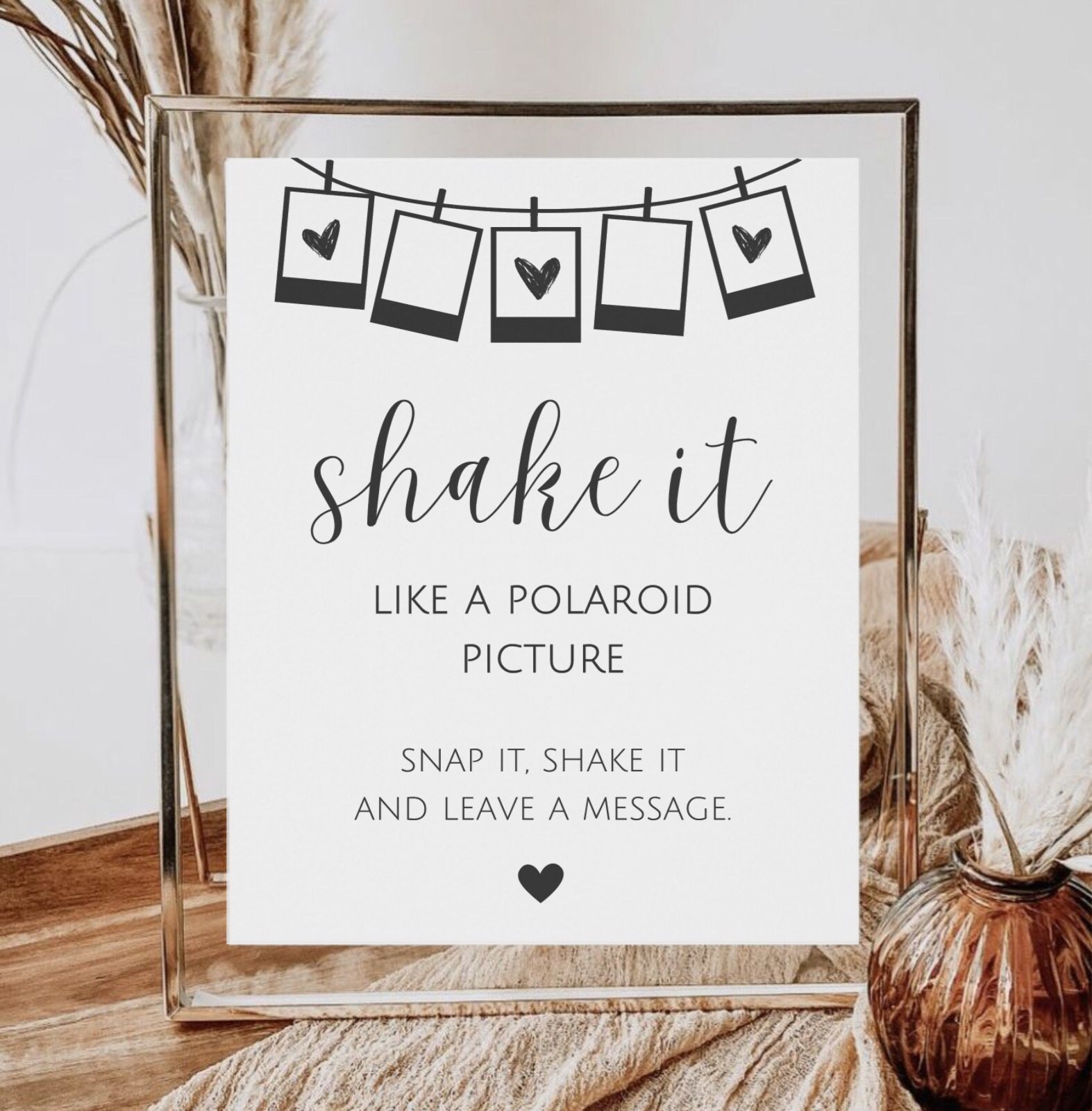 Shake It Like A Polaroid Picture Sign, Printable Polaroid Photo ...
