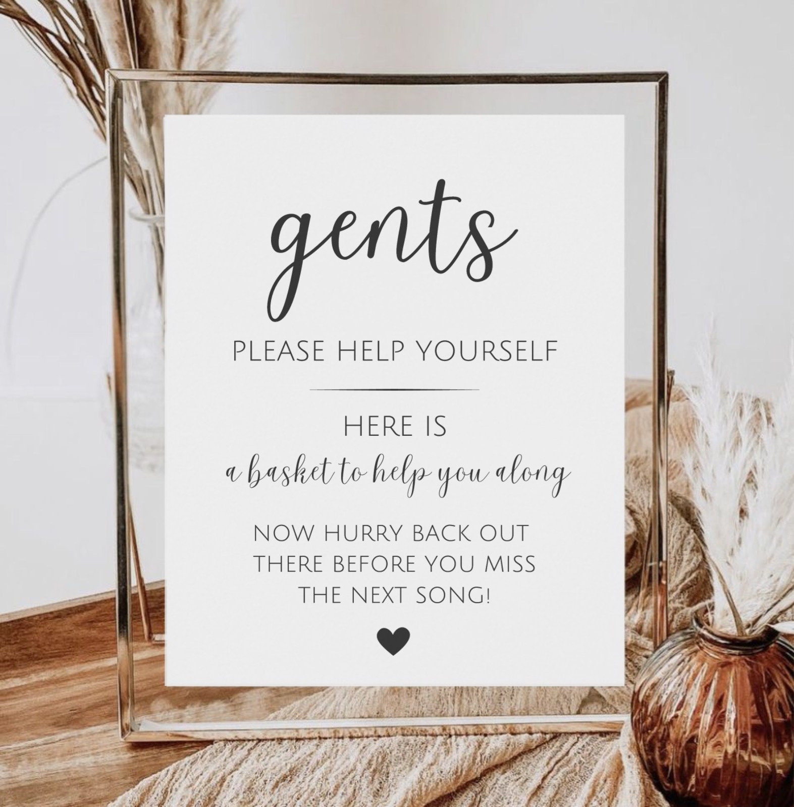 Minimalist Gents Please Help Yourself Sign, Wedding Bathroom Sign ...