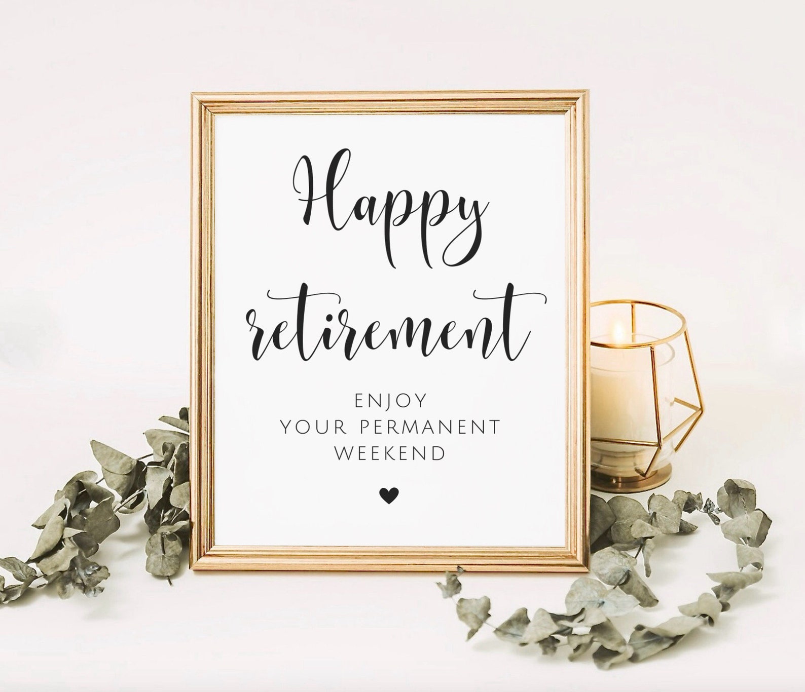 Happy Retirement Sign, Enjoy Your Permanent Weekend, Retirement Sign ...