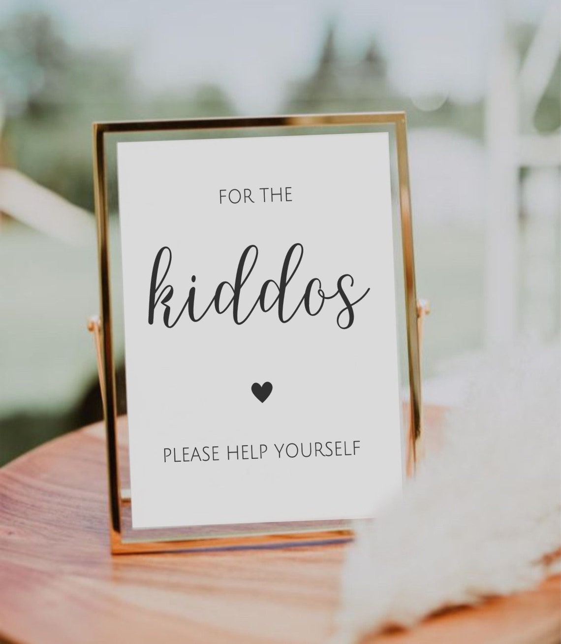 For the Kiddos Sign, Wedding Kids Table Sign, Printable Kids Favor Sign ...