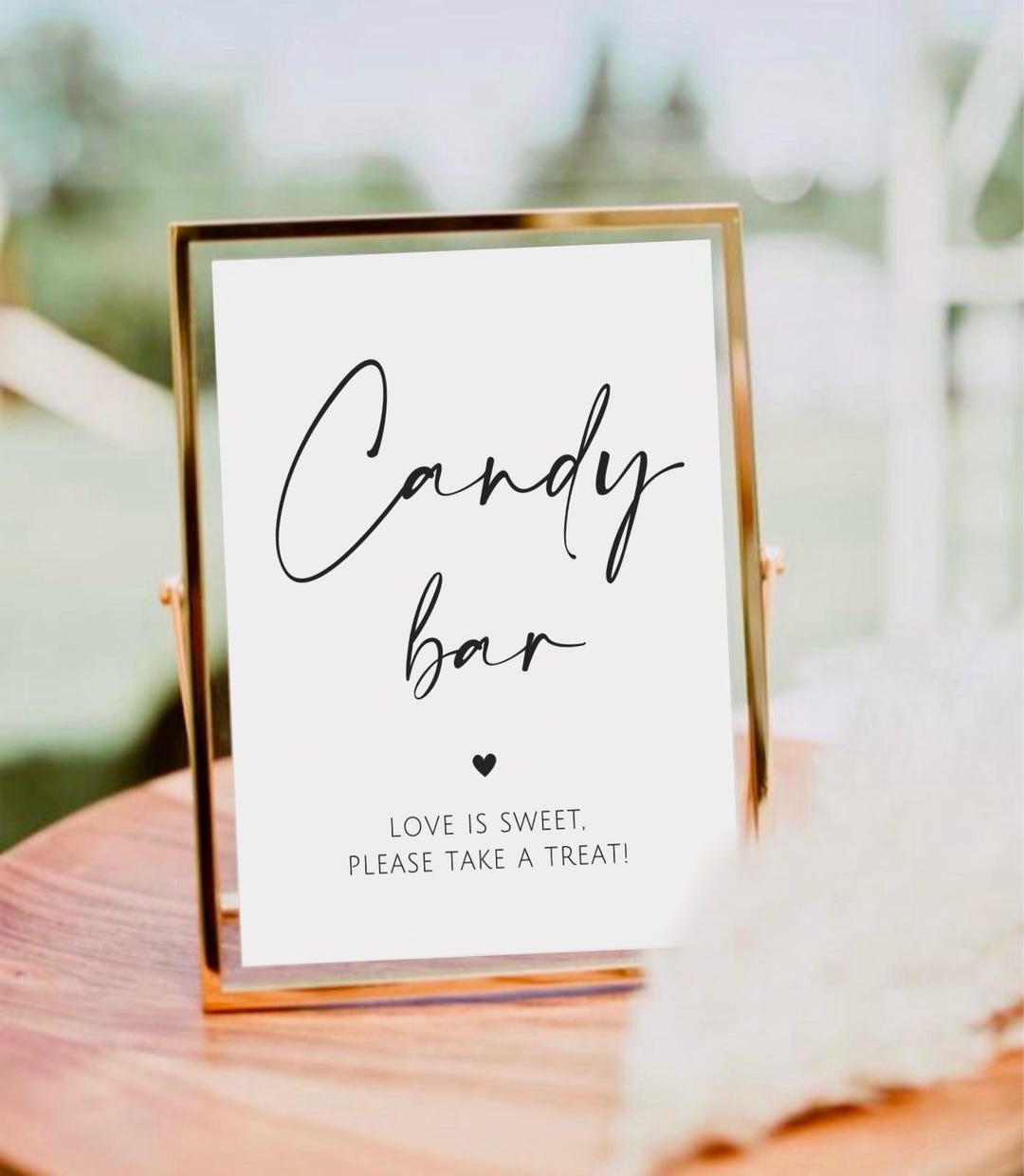 Minimalist Candy Bar Sign, Love is Sweet Please Take A Treat, Printable ...