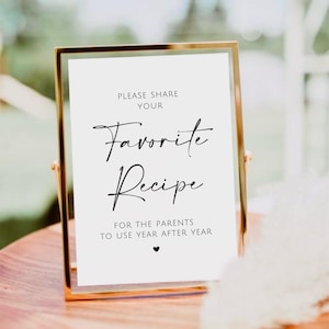 Please Share Your Favorite Recipe Sign, Place Recipe Card Here Sign ...