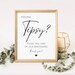 Feeling Tipsy Sign, Modern Bartender Tips Template, Wedding Bartender ...