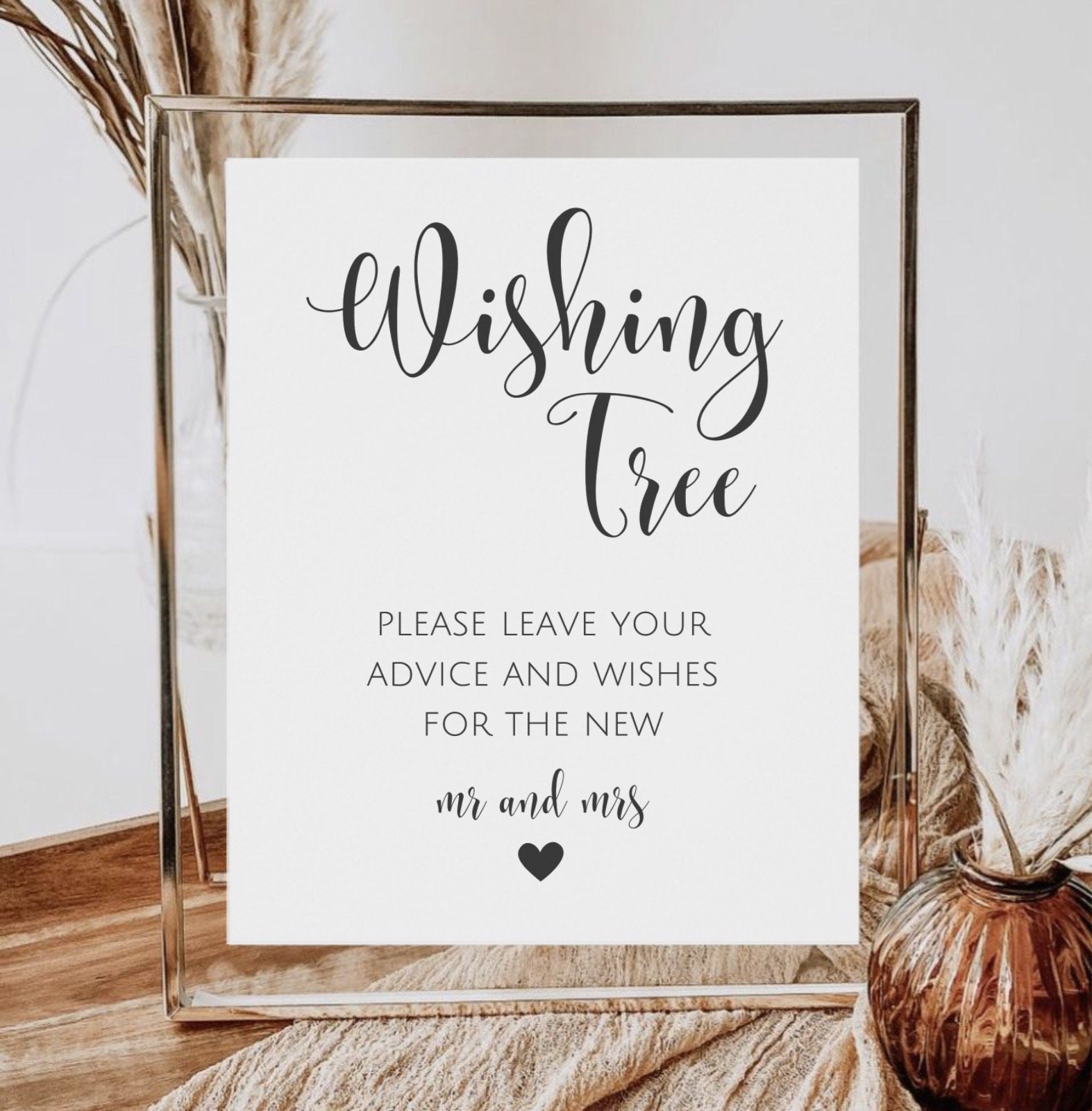 Wishing Tree Sign, Please Leave Your Advice and Wishes for the New Mr ...