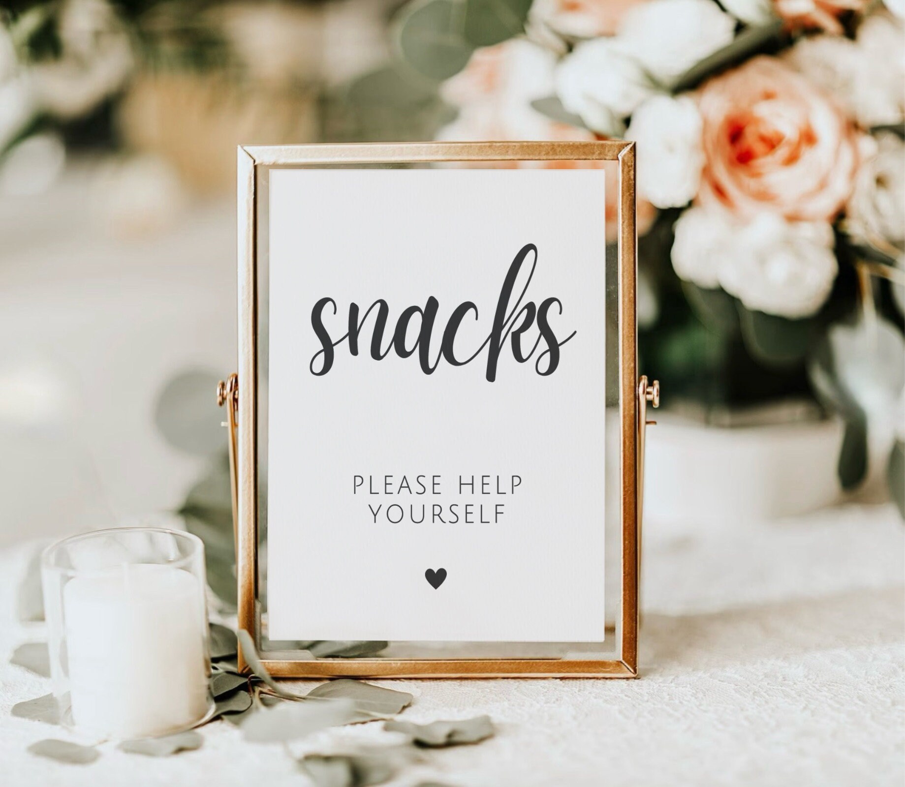 Snacks Sign, Snack Bar Sign, Wedding Food Bar Sign, Grazing Table Sign ...