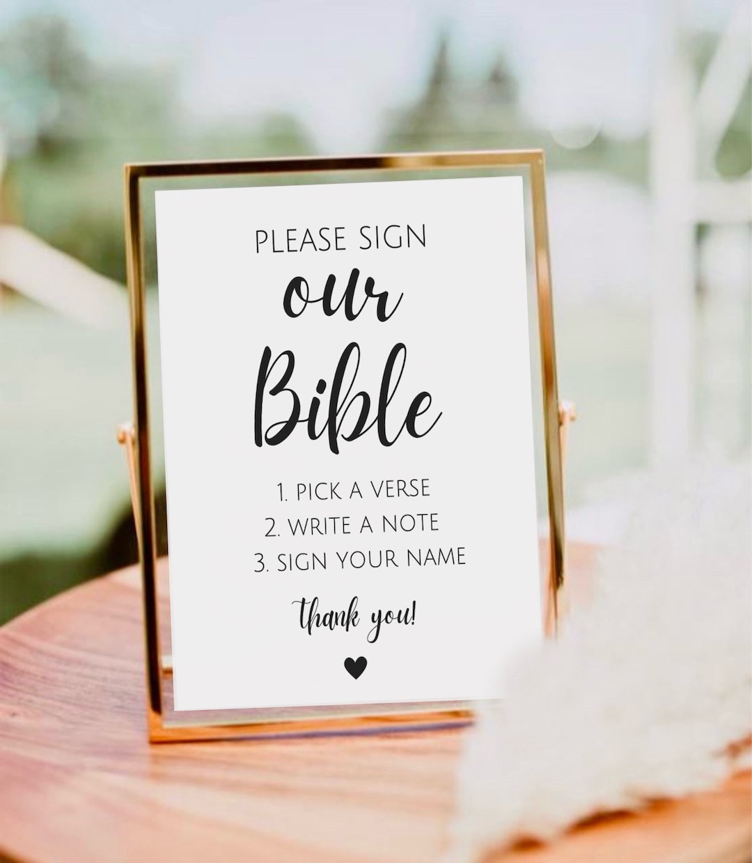 Please Sign Our Bible, Wedding Bible Guestbook Sign, Bible Guest Book ...