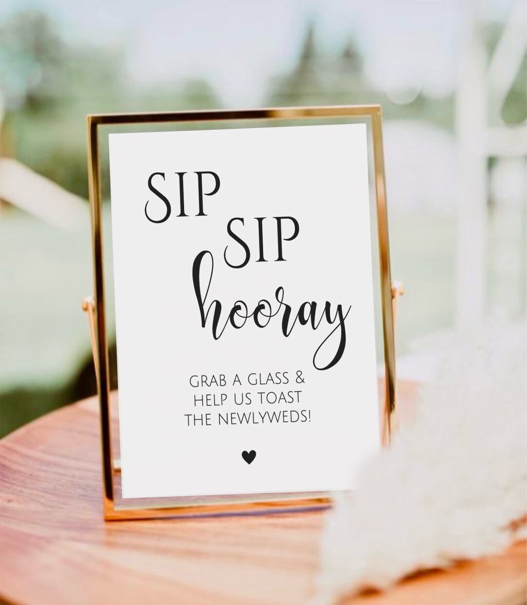 Sip Sip Hooray Sign, Printable Champagne Sign, Wedding Cheers Sign, but ...