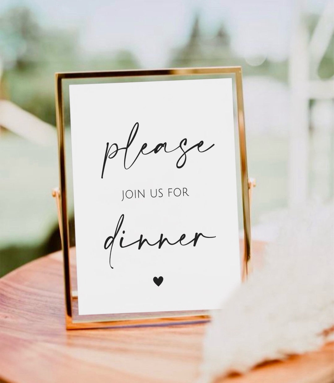 Please Join Us for Dinner Sign, Wedding Rehearsal Sign, Wedding Dinner ...