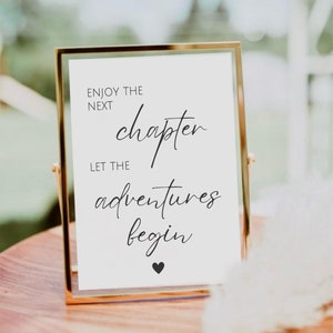 Enjoy the Next Chapter, Let the Adventures Begin, Retirement Sign ...