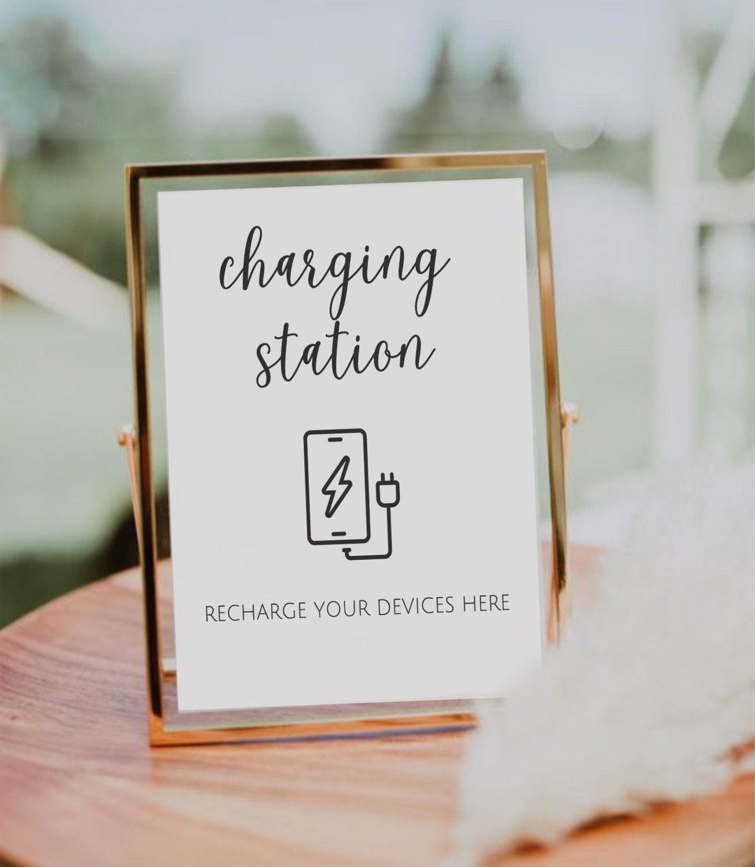 Charging Station Sign Minimalist Wedding Phone Charging - Etsy