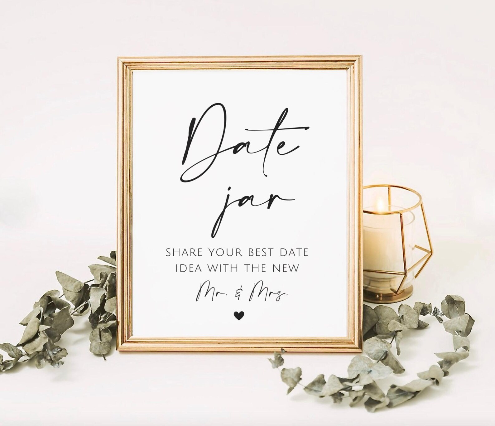 Date Jar Sign, Wedding Date Jar Sign, Date Night Ideas Sign, Date Jar ...