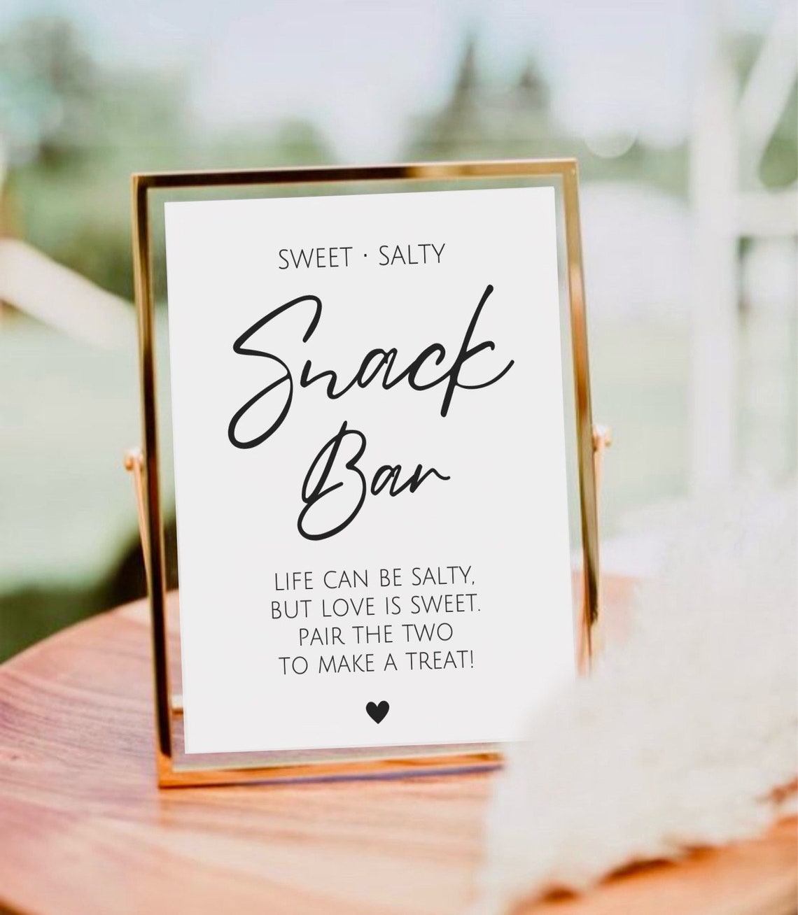 Sweet and Salty Snack Bar Sign, Life Can Be Salty but Love is Sweet ...