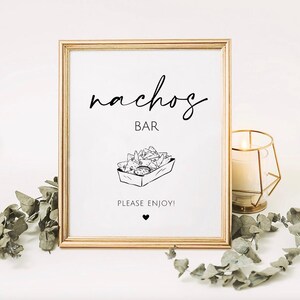 Nachos Bar Sign, Nacho Sign, Wedding Nachos Table Sign, Nacho Bar ...