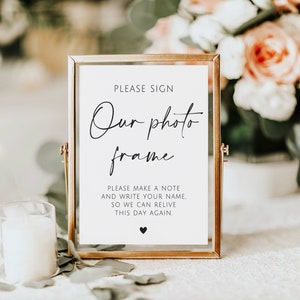 Please Sign Our Photo Frame, Printable Wedding Guestbook Sign ...
