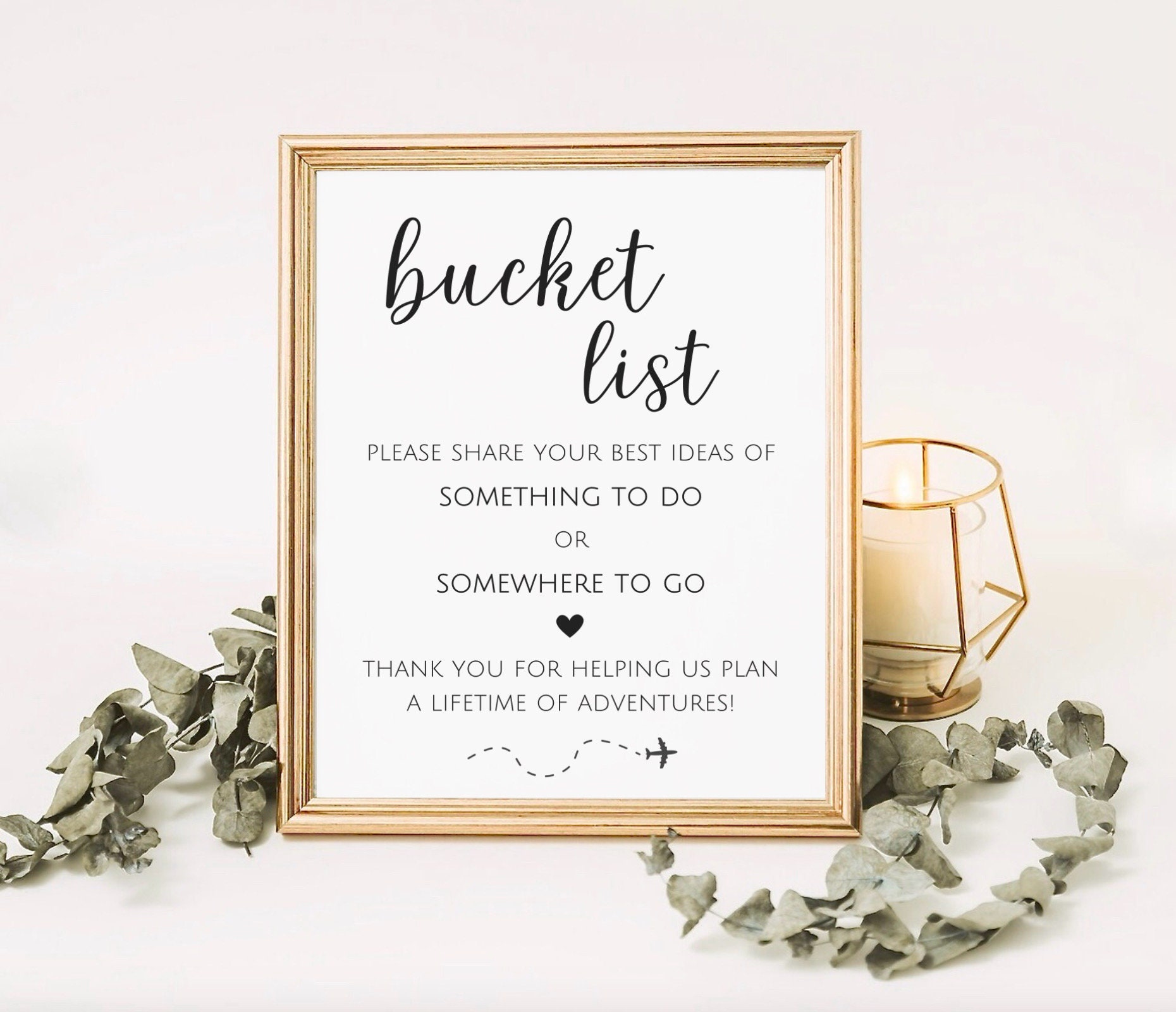 Bucket List Sign, Wedding Bucket List Sign, Bucket List Guestbook Sign ...