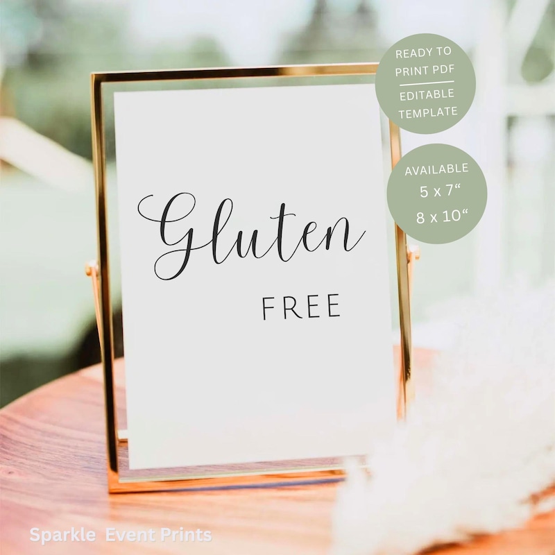 Allergy List Sign - Etsy