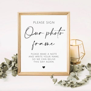 Please Sign Our Photo Frame, Printable Wedding Guestbook Sign ...
