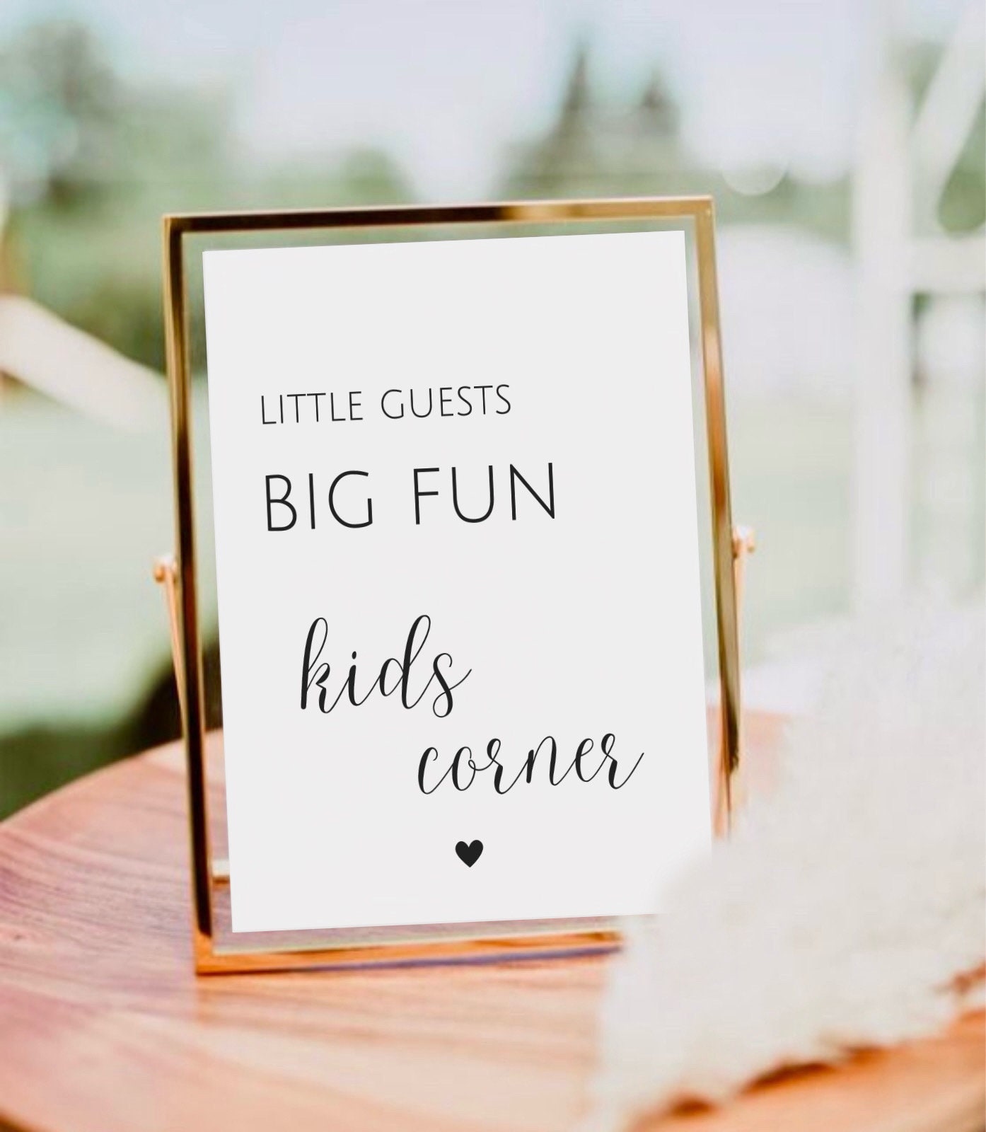 Little Guests Big Fun Sign, Kids Corner Sign, Wedding Kids Table Sign ...
