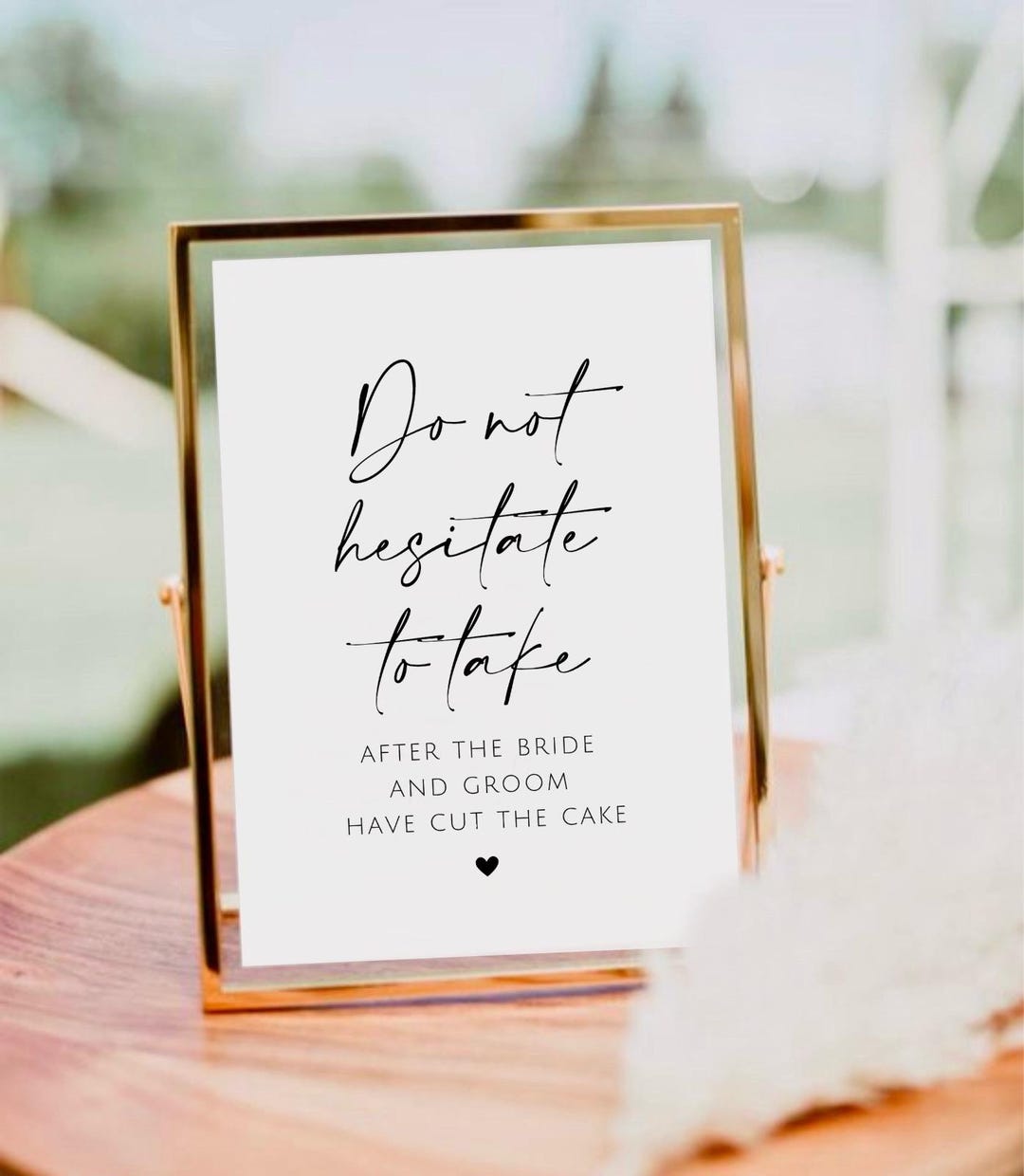 Do Not Hesitate to Take Sign, Printable Wedding Dessert Table Sign ...
