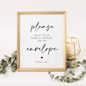 Please Write Your Name and Address on an Envelope Sign, Printable ...