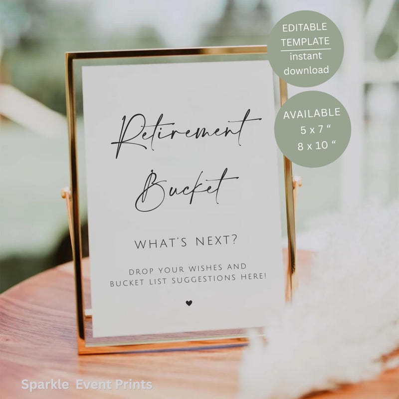 Retirement Bucket List - Etsy