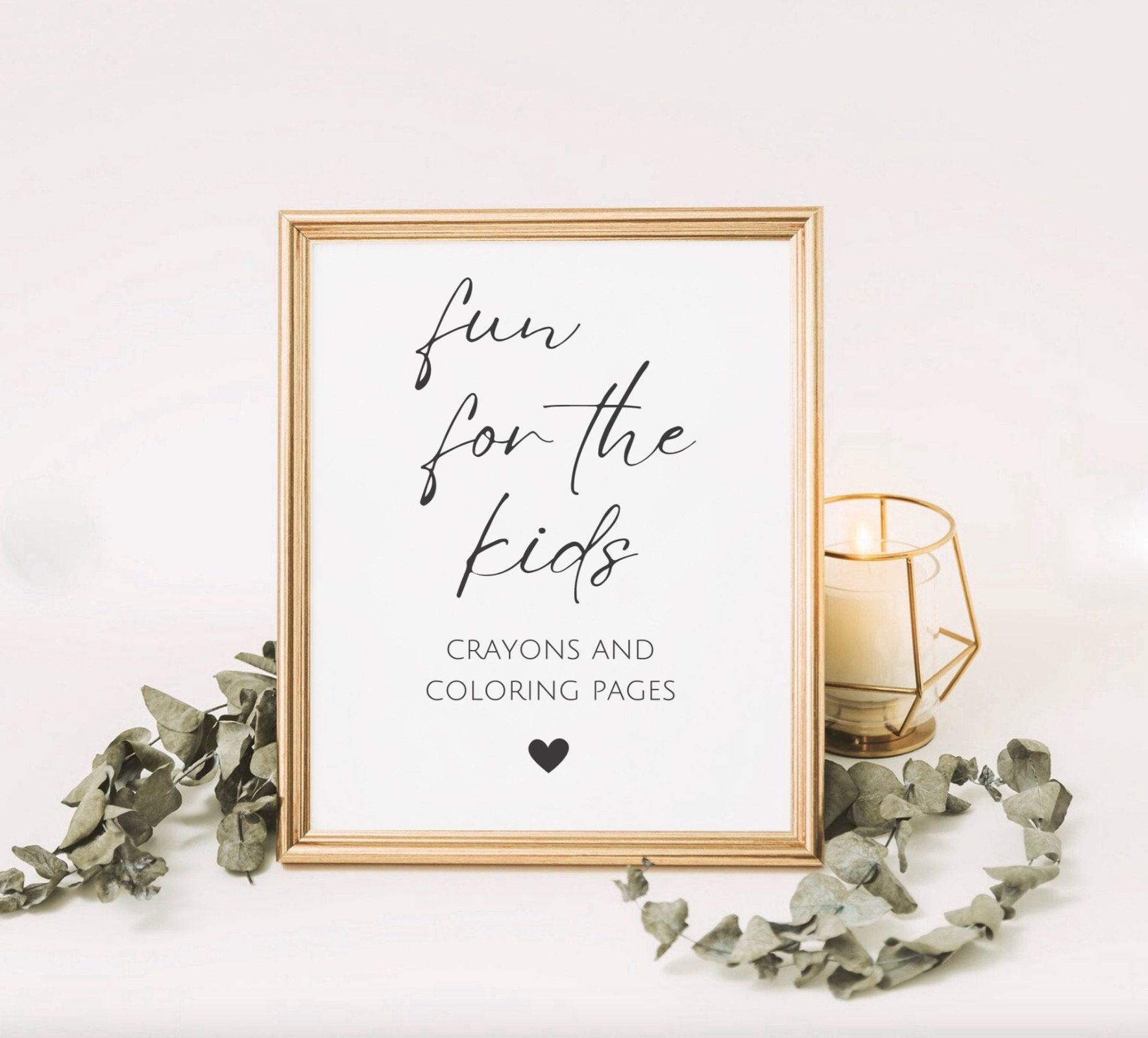 Fun for the Kids Sign, Wedding Kids Table Sign, Wedding Kids Favor Sign ...