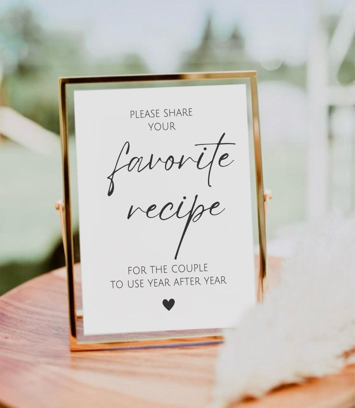 Please Share Your Favorite Recipe Sign, Place Recipe Card Here Sign ...