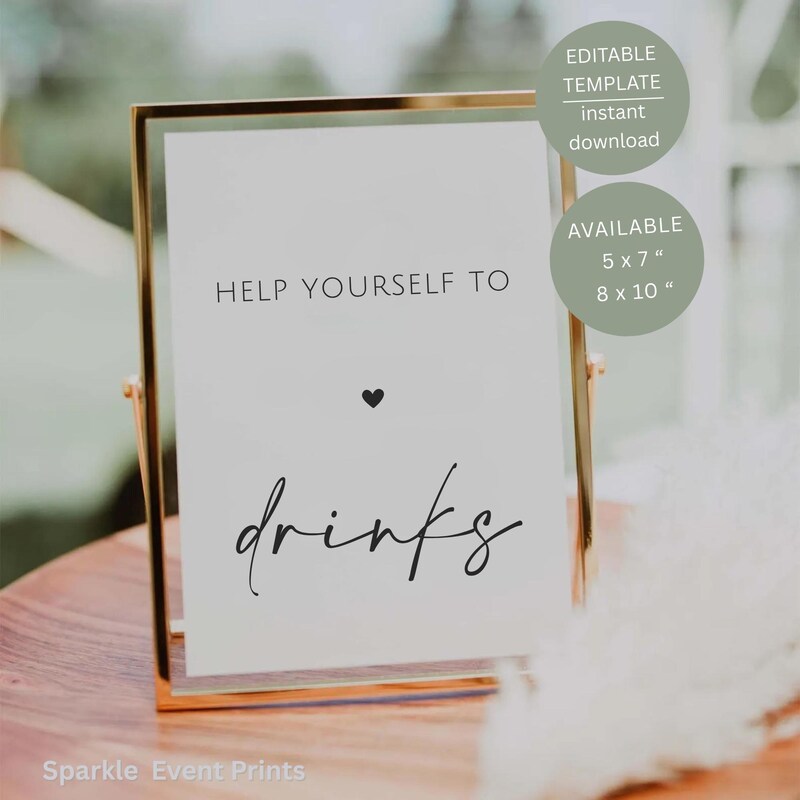 Bar Sign Help Yourself - Etsy