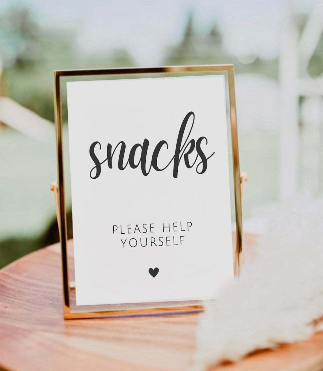 Snacks Sign, Snack Bar Sign, Wedding Food Bar Sign, Grazing Table Sign ...