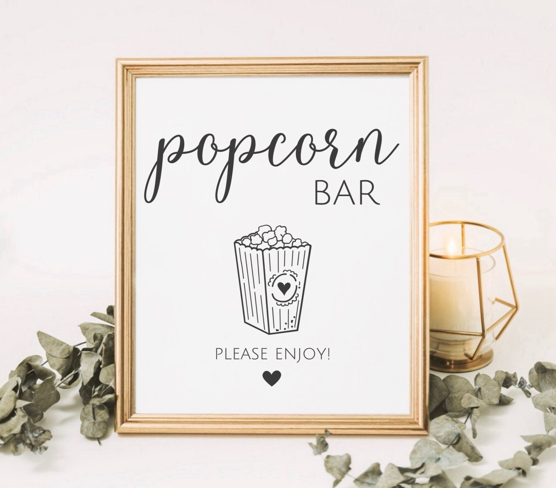 Popcorn Bar Sign,wedding Popcorn Sign, Popcorn Favors Wedding Signage ...