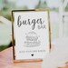 Burger Bar Sign, Build Your Own Burger, Wedding Food Sign, Food Station ...
